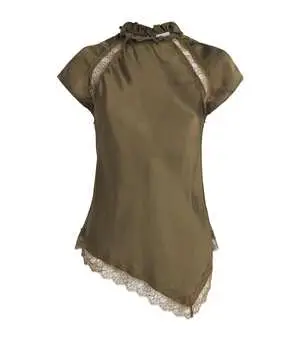 Claudie Pierlot Lace-trim Asymmetric Top