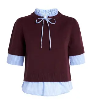 Claudie Pierlot Wool Layered Sweater - Purple