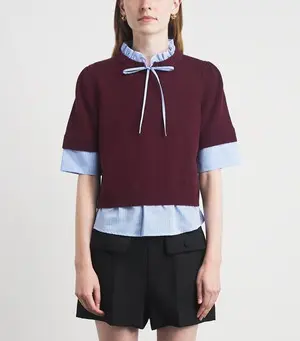 Claudie Pierlot Wool Layered Sweater