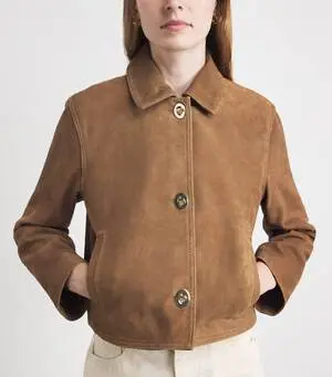 Claudie Pierlot Suede Turnlock Jacket