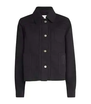Claudie Pierlot Contrast-stitch Denim Jacket - Black