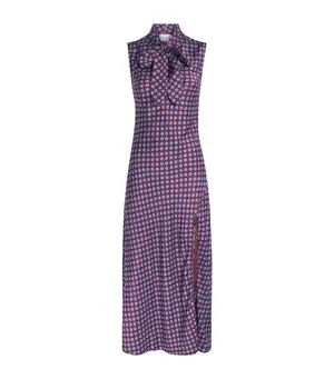 Claudie Pierlot Satin Printed Midi Dress - Red