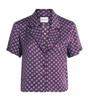 Claudie Pierlot Satin Printed Shirt - Red