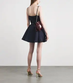 Maje Faille Embellished Mini Dress