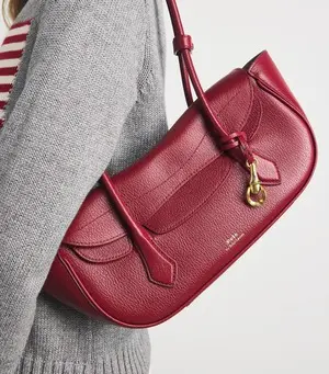 Polo Ralph Lauren Small Leather Shoulder Bag - Red