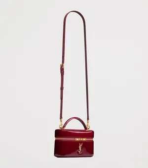 Saint Laurent Patent Leather Gaby Vanity Bag - Pink