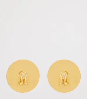 Saint Laurent Ceramic And Cabochon Earrings