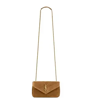 Saint Laurent Mini Loulou Shoulder Bag - Beige