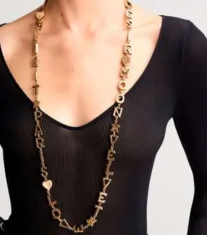 Saint Laurent Love Letters Necklace