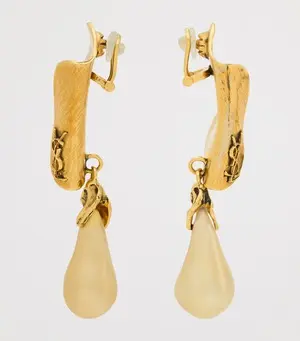 Saint Laurent Faux Pearl Cassandra Earrings