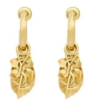 Saint Laurent Cassandre Floral Earrings - Yellow