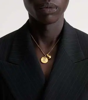Saint Laurent Cassandre Medallion Necklace