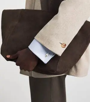 BABETTE WASSERMAN LONDON Yellow -plated Ice Cream Cufflinks