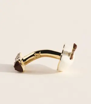 BABETTE WASSERMAN LONDON Yellow -plated Ice Cream Cufflinks