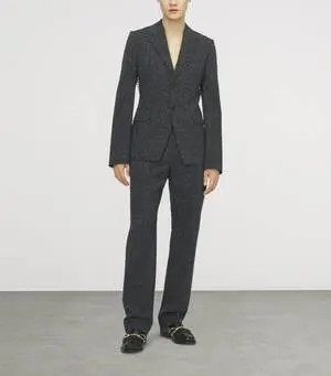 Alexander McQueen Stripe Embellished Blazer