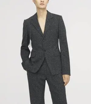 Alexander McQueen Stripe Embellished Blazer