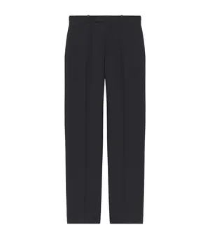 Alexander McQueen Wool-mohair Trousers - Black