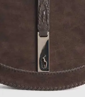 Polo Ralph Lauren Small Suede Shoulder Bag - Brown