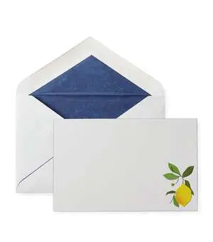 Smythson Lemon Correspondence Set - White