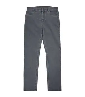 Canali Stretch-cotton-cashmere Straight Jeans - Grey