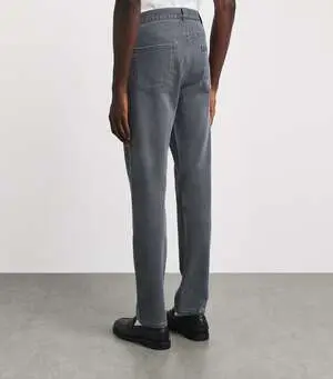 Canali Stretch-cotton Cashmere Straight Jeans