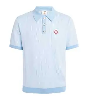 Casablanca Cotton Pinstripe Polo Shirt