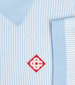 Casablanca Cotton Pinstripe Polo Shirt
