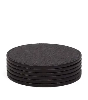 Smythson Panama Leather Coasters