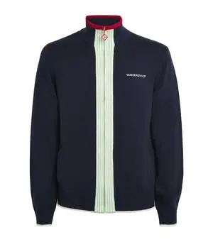 Casablanca Merino Track Jacket - Navy