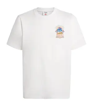 Casablanca Organic Cotton Egyptian L'arche T-shirt - White