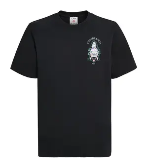 Casablanca Organic Cotton Logo T-shirt - Black