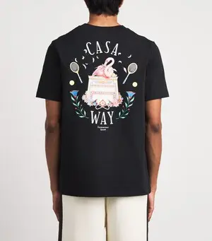 Casablanca Organic Cotton Casa Way T-shirt - Black