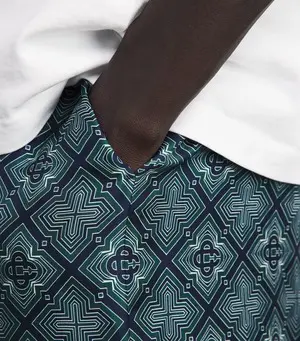 Casablanca Silk Radiating Monogram Shorts