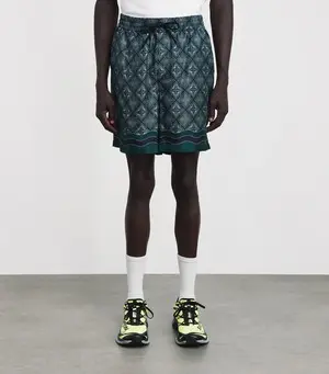 Casablanca Silk Radiating Monogram Shorts