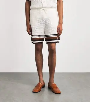 Casablanca Crochet Stripe Shorts