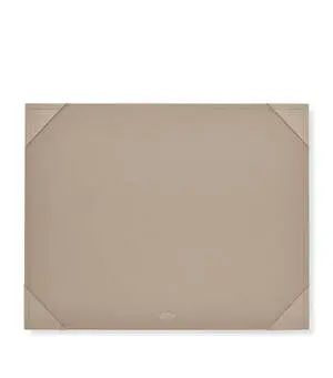 Smythson Leather Desk Mat - Beige
