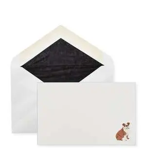 Smythson British Bulldog Correspondence Set - White