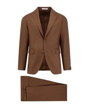 Tagliatore Single-breasted Virgin Wool Suit - Brown