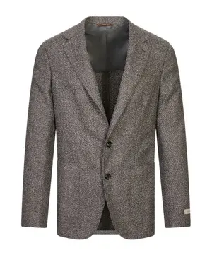 Canali Long-sleeved Suit Jacket - Gray