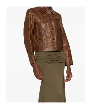 NILI LOTAN Long-sleeve Leather Jacket
