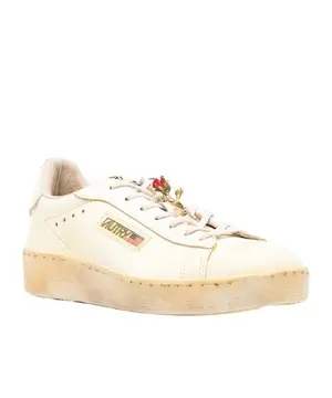 AUTRY Dallas Vintage Rose Embellished Lace Up Low Top Sneakers