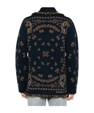 Alanui Paisley Jacquard Cardigan With Fringe