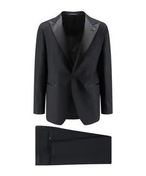 Tagliatore Virgin Wool Tuxedo - Black