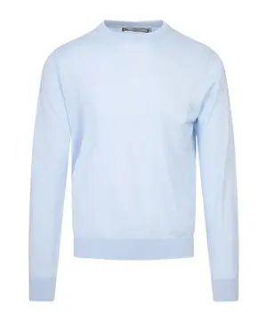 Canali Long-sleeved Knitted Pullover - Blue