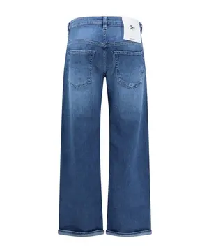 3x1 Charlie Cuffed Wide-leg Jeans