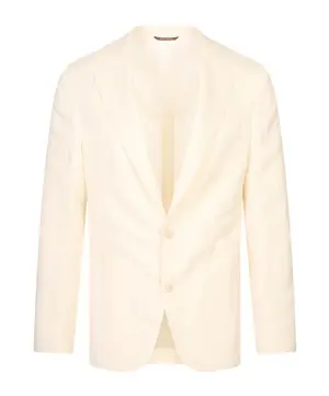 Canali Long-sleeved Suit Jacket - White
