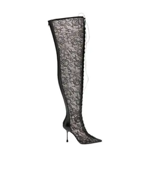 JIMMY CHOO Scarlett 95 Lace Over-the-knee Boots