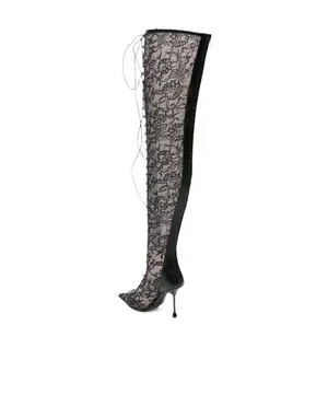 JIMMY CHOO Scarlett 95 Lace Over-the-knee Boots