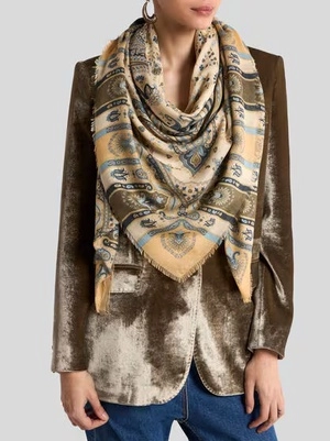 Etro Modal And Cashmere Shawl With Paisley Motif