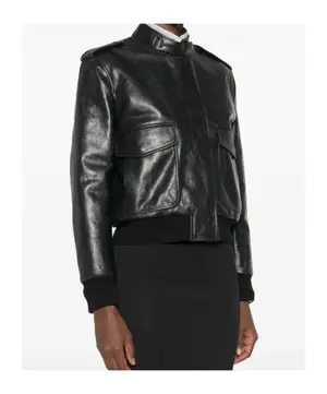 TOM FORD Epaulette-detail Leather Jacket